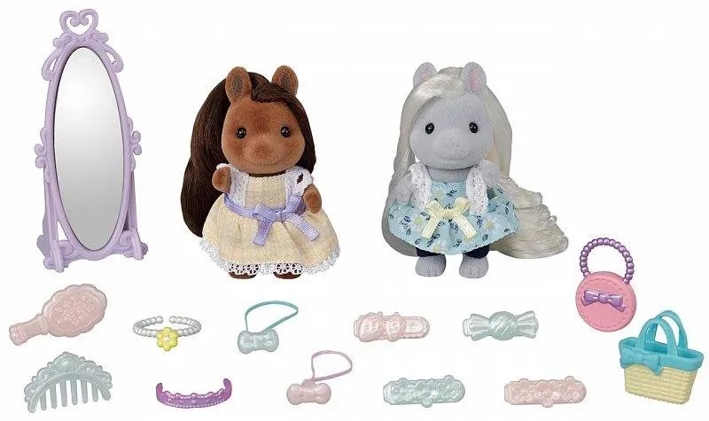 Set figurek a příslušenství sylvanian families poníci kamarádi v kadeřnictví