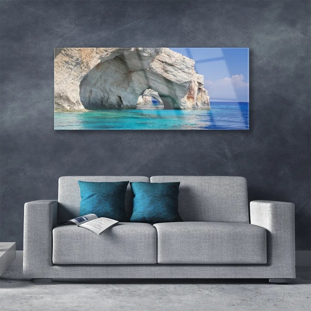 akrylový obraz Moře Jezero Voda Krajina 125x50 cm