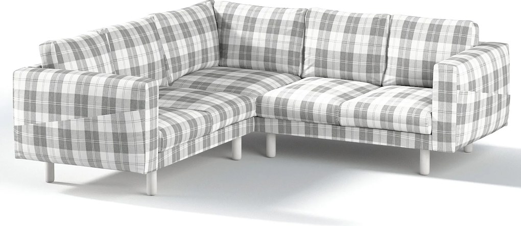 Potah na pohovku IKEA Norsborg rohová 4-místná barva šedá látka pletený vzor, vzorované
