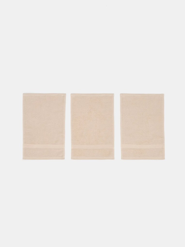 Sinsay - Sada ručníků na ruce 3 pack - béžová