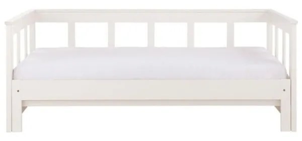Bílá rozkládací postel z masivního borovicového dřeva Vipack Pino, 90/180 x 200 cm