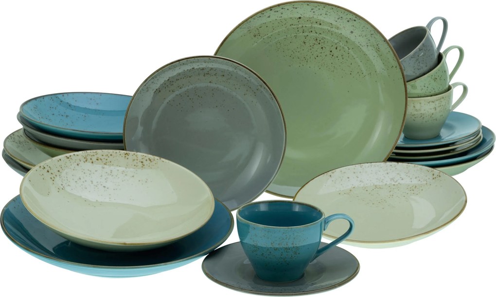 XXXLutz KOMBINOVANÁ SOUPRAVA NATURE COLLECTION BUNT 20dílné Creatable - Online Only nádobí - 007768092801