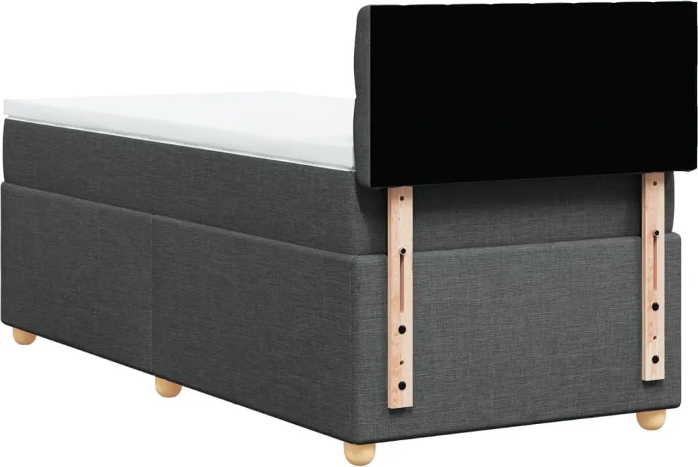Box spring postel s matrací tmavě šedá 80 x 200 cm textil 3286515