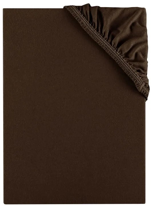 Prostěradlo tmavě hnědé jersey EMI, Plachta 90x200