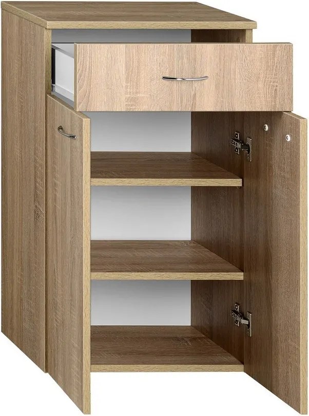 Aqualine Aqualine, ZOJA/KERAMIA FRESH skříňka spodní se zásuvkou 50x78x29cm, dub platin, 50315