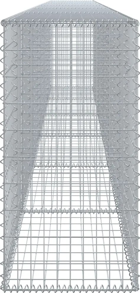 Gabionový koš s víkem 600 x 50 x 100 cm pozinkované železo 3295147