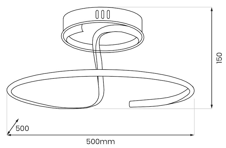 Stropní LED svítidlo Delta, 1x LED 30w, 4000k, b