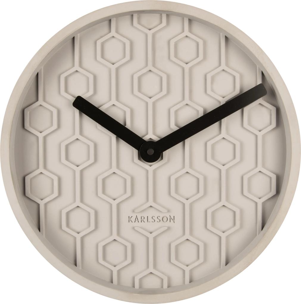 Nástěnné hodiny Honeycomb šedé