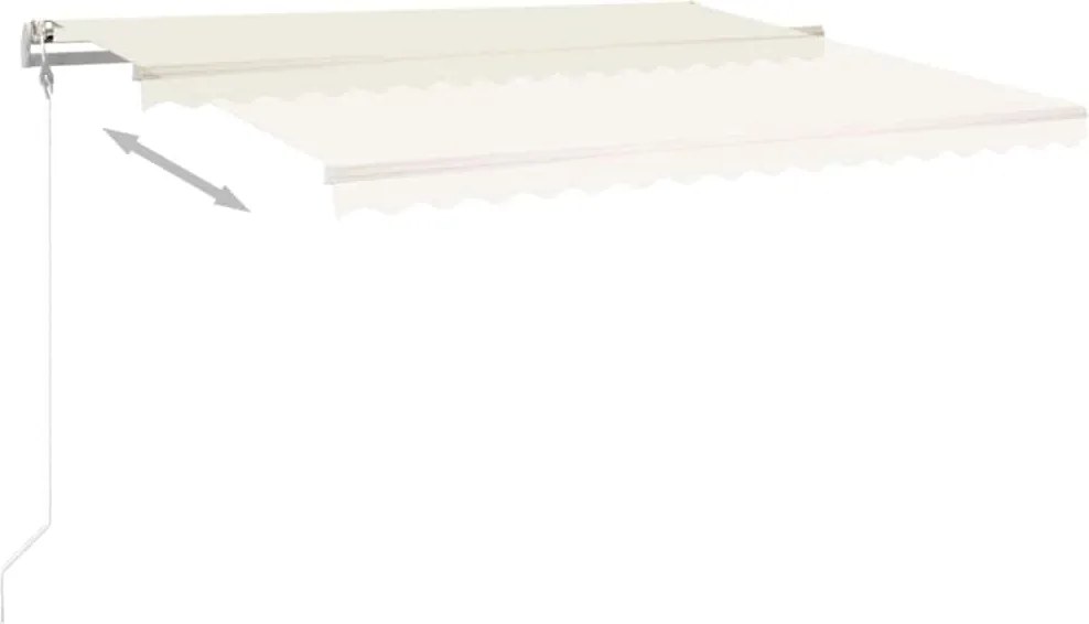 Automatická zatahovací markýza 450 x 350 cm krémová 3069007