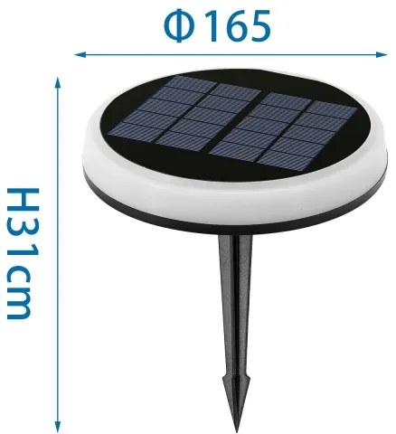 Aigostar - LED RGBIC Solární svítidlo LED/0,6W/3,7V IP65