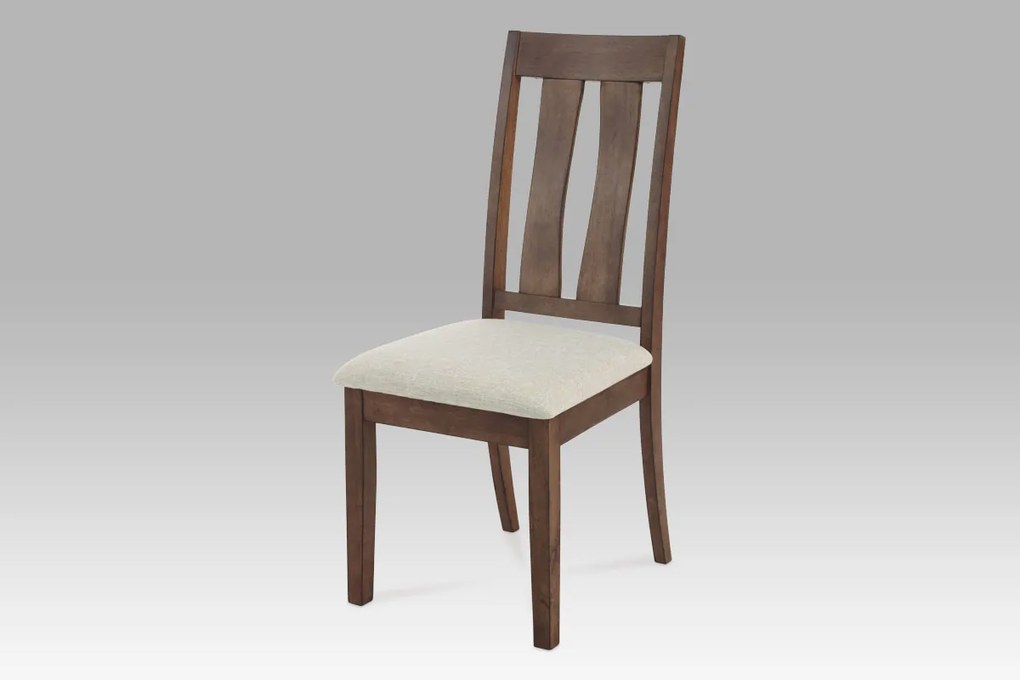 Artium Jídelní židle ořech-antik potah krémový - C-192 ANT