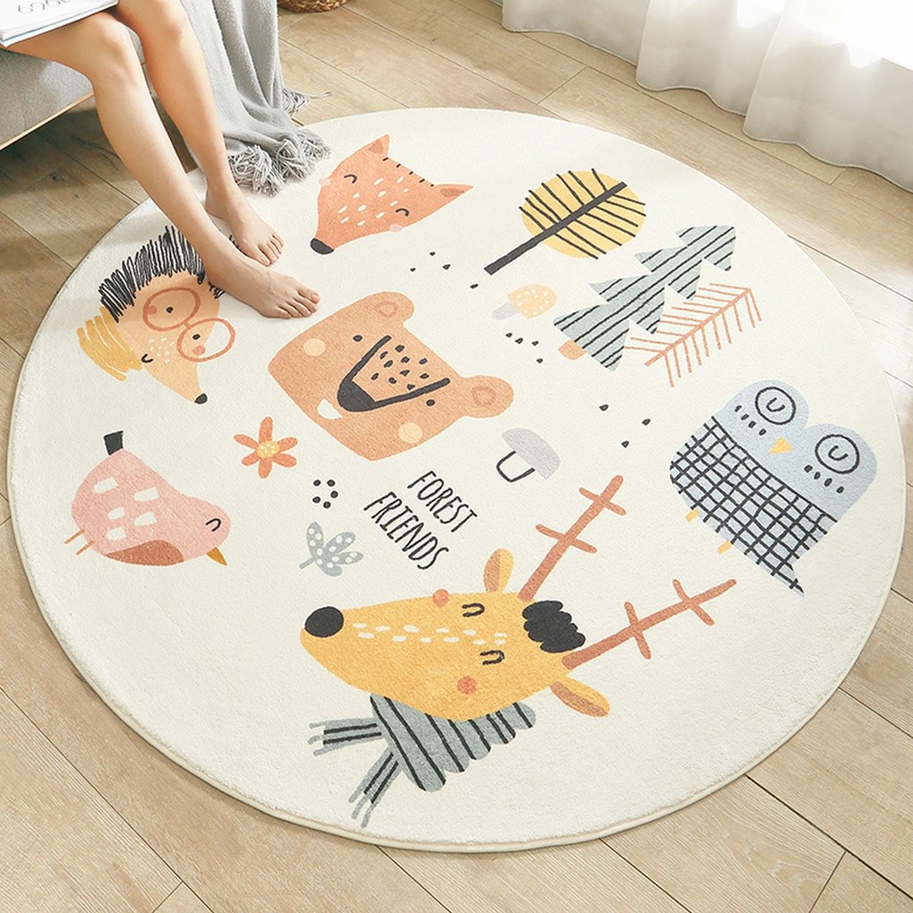 Tribeca Design Kusový kruhový koberec Forest Friends Rozměry: 100x100 cm