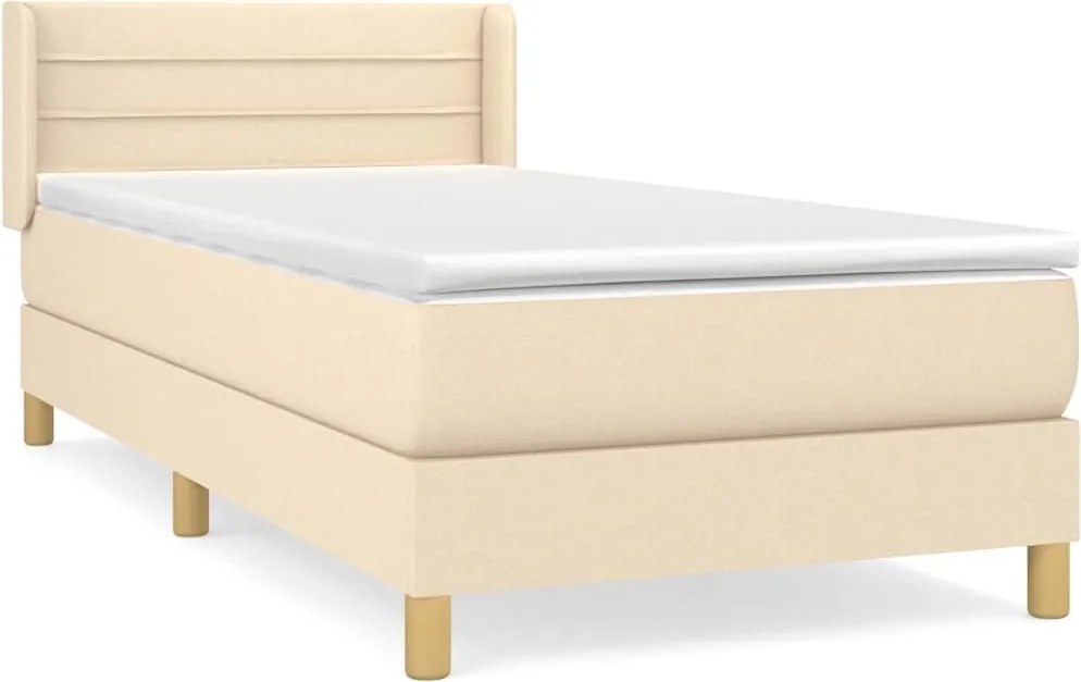Box spring postel s matrací krémová 80 x 200 cm textil 3130310