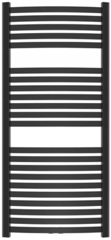 Invena, koupelnový žebříkový radiátor 540x1200 mm 538W, černá matná, UG-03-120-A