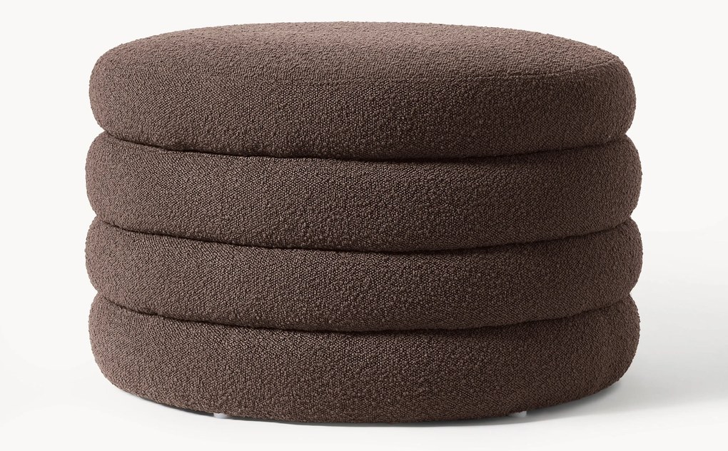 XL bouclé taburet's úložným prostorem Alto