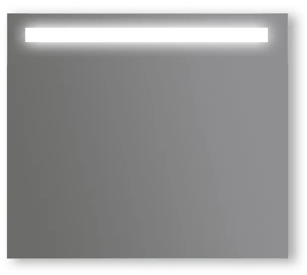 Amirro Zrcadlo na zeď chodbu do pokoje ložnice předsíně koupelny LUNA LED - 80 X 70 cm s LED podsvíceným pruhem 902-012