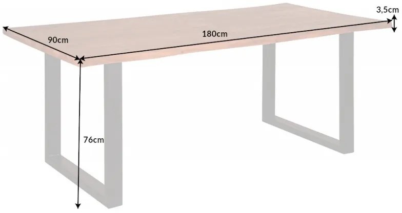 Noble Home Přírodní akáciový jídelní stůl Mammut 180 cm