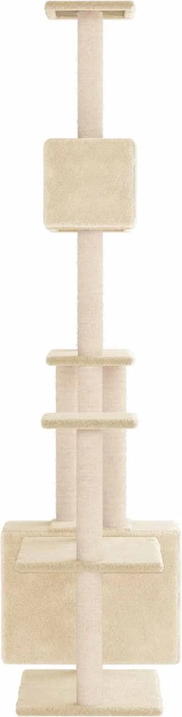 Kočičí strom se škrabacími sloupky sisal Krémová 177,5 cm 172389