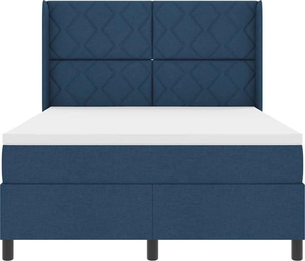 Postel s boxspringem s polštářem Modrá 200 x 160 cm textil 3341720
