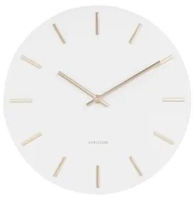 Hodiny nástěnné CHARM KARLSSON Ø30 cm, bílé  Present time KA5821WH