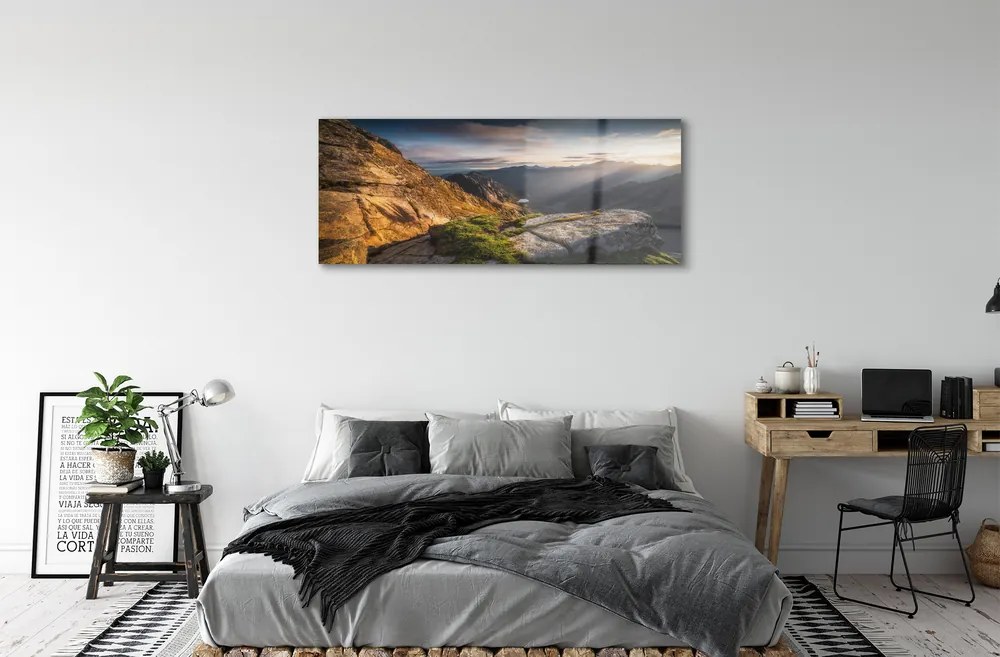 akrylový obraz Mountain Sunrise 120x60 cm