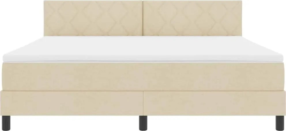 Postel s boxspringem s polštářem Krémová 180 x 200 cm textil 3338788