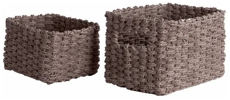 Set pletených košíků Compactor Lisou, 2 ks, šedá
