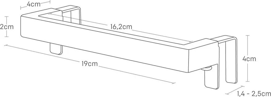 Černý závěsný držák na kuchyňské utěrky Tower – YAMAZAKI