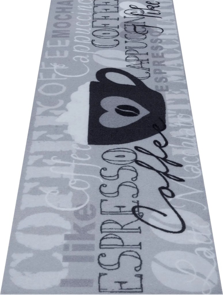 Hanse Home, Běhoun Cook & Clean 105729 Grey Black White, 50x150, šedá, kuchyně