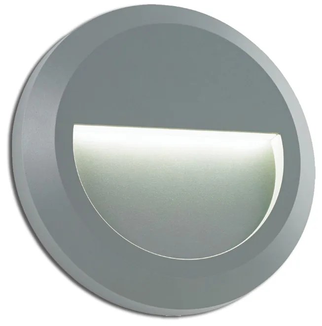 ACA DECOR Venkovní nástěnné LED svítidlo SLIM Grey 1,5W/230V/3000K/100Lm/60°/IP65/kruhové šedé