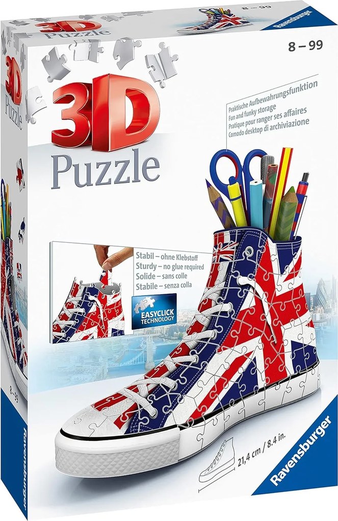 Ravensburger 11222 puzzle 3d kecka union jack 108 dílků