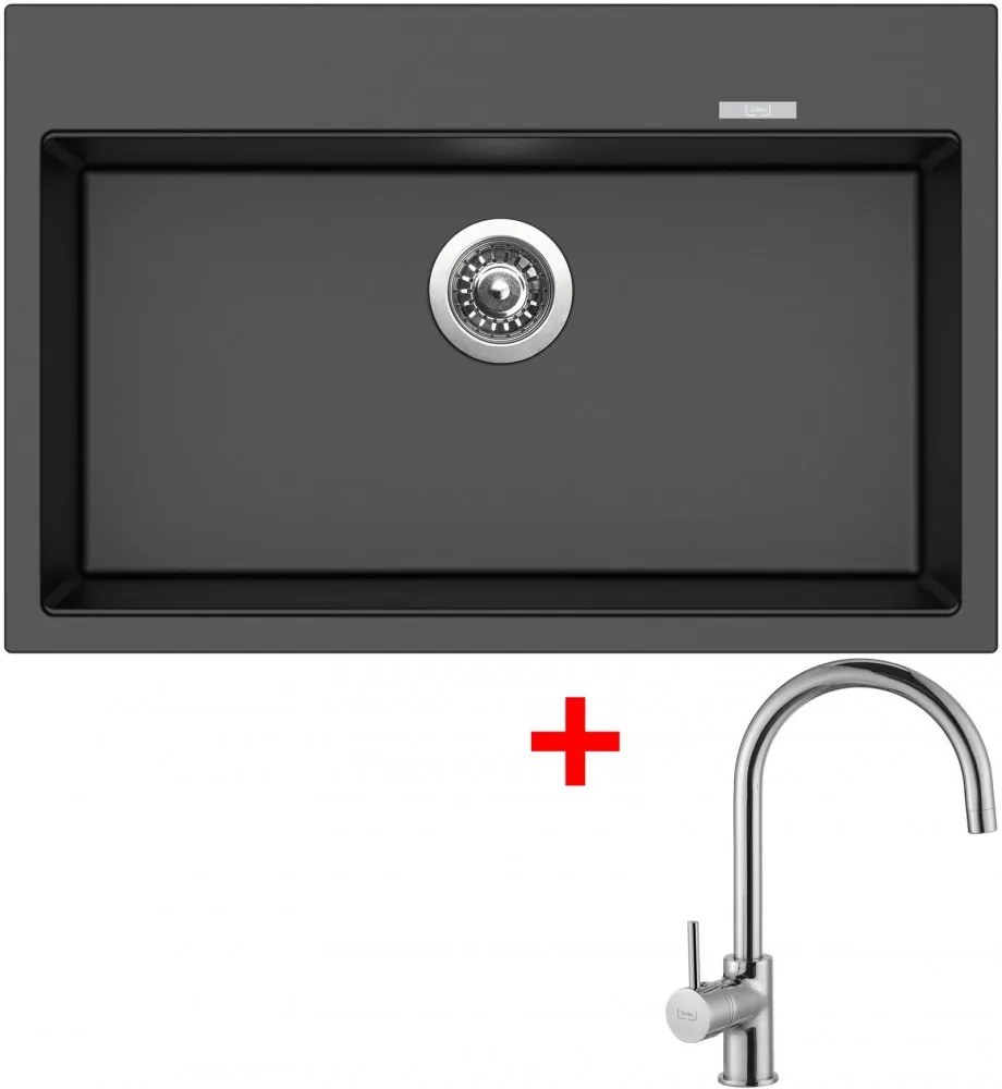 Sinks MAXIMO 780 Metalblack+VITALIA MA78074VICL