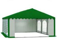 Bestent Partystan 5x6m - Premium - ocelová trubková konstrukce, bílo-zelený, zelená střecha