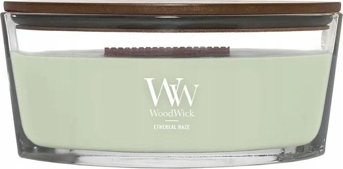 WoodWick vonná svíčka s dřevěným knotem Elipsa Ethereal Haze 453,6g