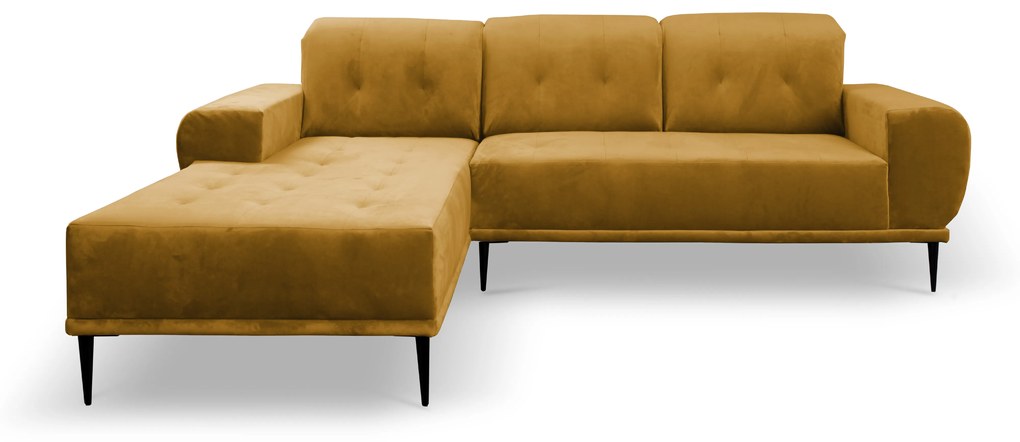 GAB Rohová sedačka RAPIDO, 256 cm Roh sedačky: Pravý roh, Barva látky: Žlutá (Tiffany 08)