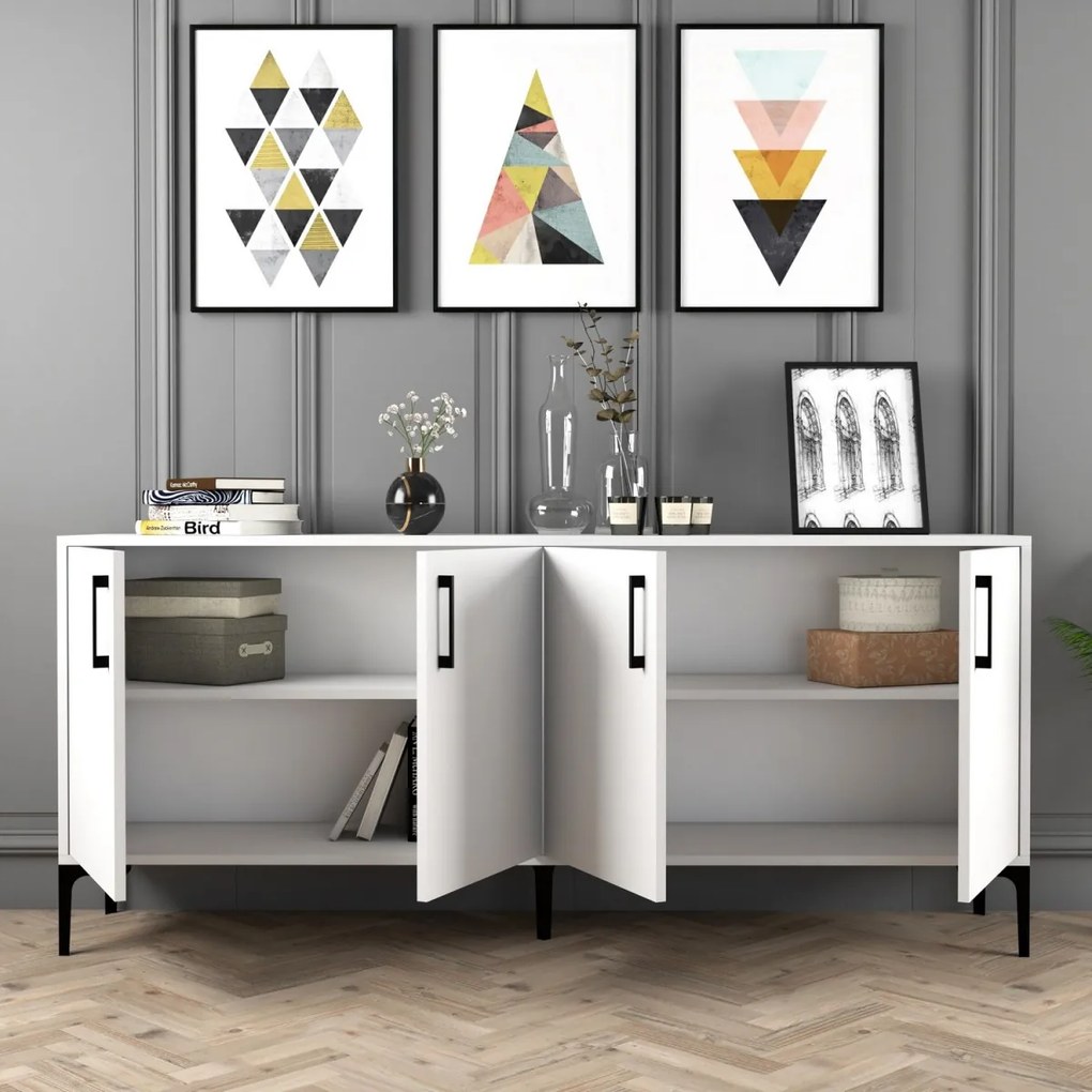 Komoda Kiev 180 cm bílá