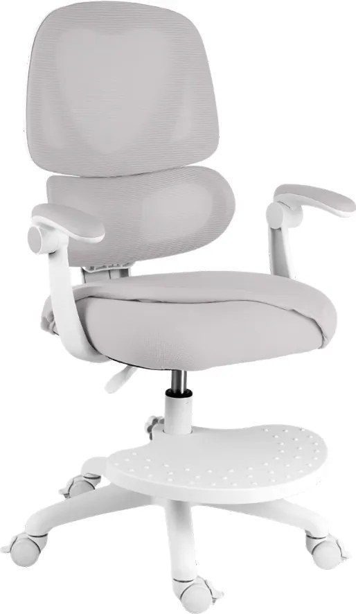 Dětská otočná židle Neoseat JUNI 023 — látka, pratelný potah, šedá
