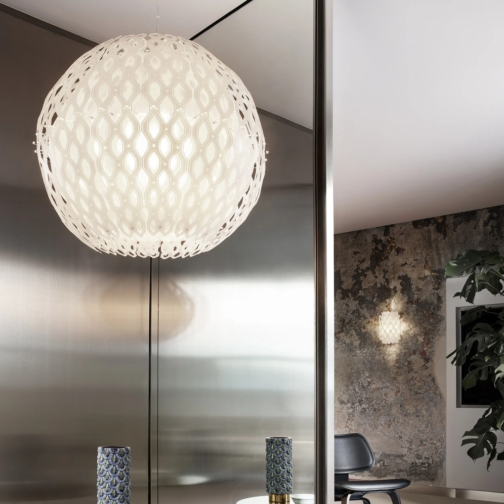 Slamp Charlotte Globe, bílé designové závěsné svítidlo, 4xE27, průměr 60cm