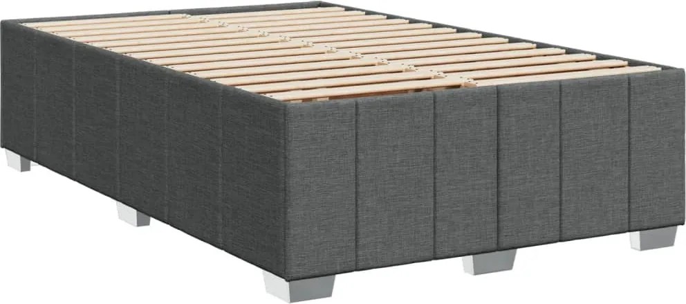 Box spring postel s matrací tmavě šedá 120x200 cm textil 3287029