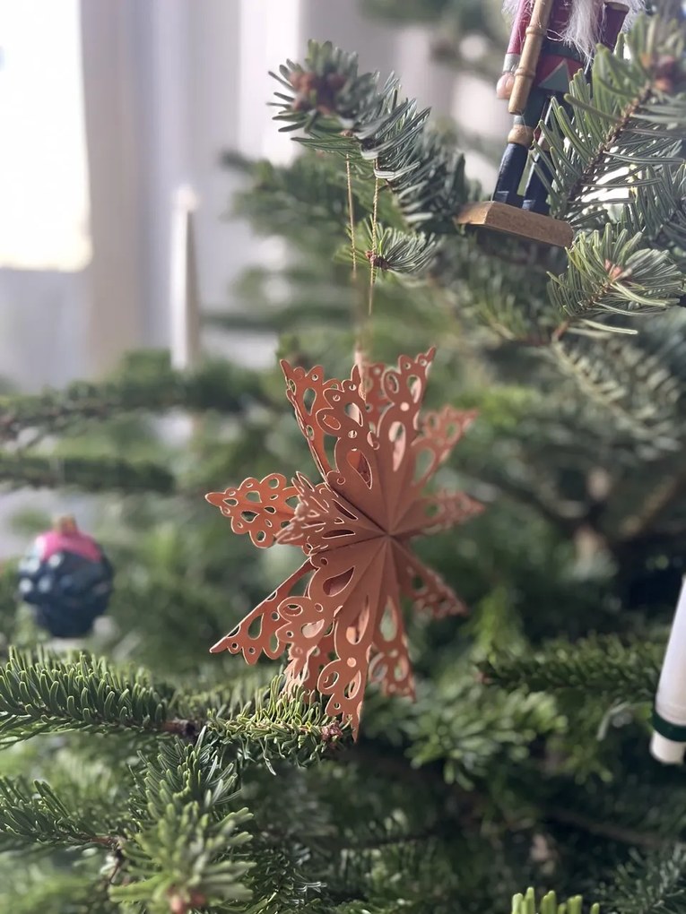 Papírová ozdoba vločka Broste SNOWFLAKE 15cm | hnědá