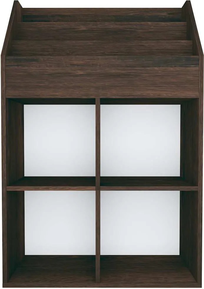 Dětský regál na časopisy kouřový dub 71 x 30 x 114 cm kompozit 339534