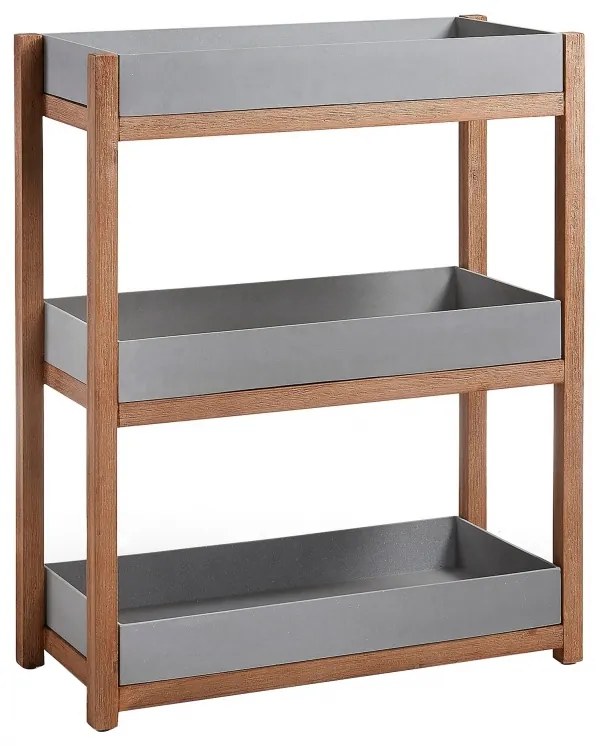 Regál LaForma Luka 80 cm, akácie/šedá
