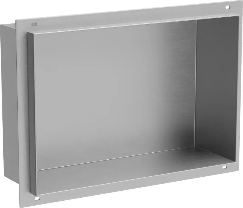 Mexen X-Wall-NR nástěnná police bez límce 30 x 20 cm, inox - 1911302010