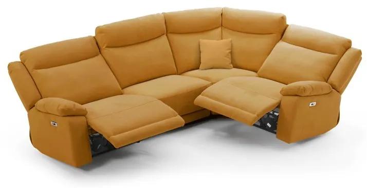 Pregio Italia sofa&relax Velká sedací souprava Comfort Provedení: 2 místná + lehátko, Vzorník látek: tekno fibra 20 blue
