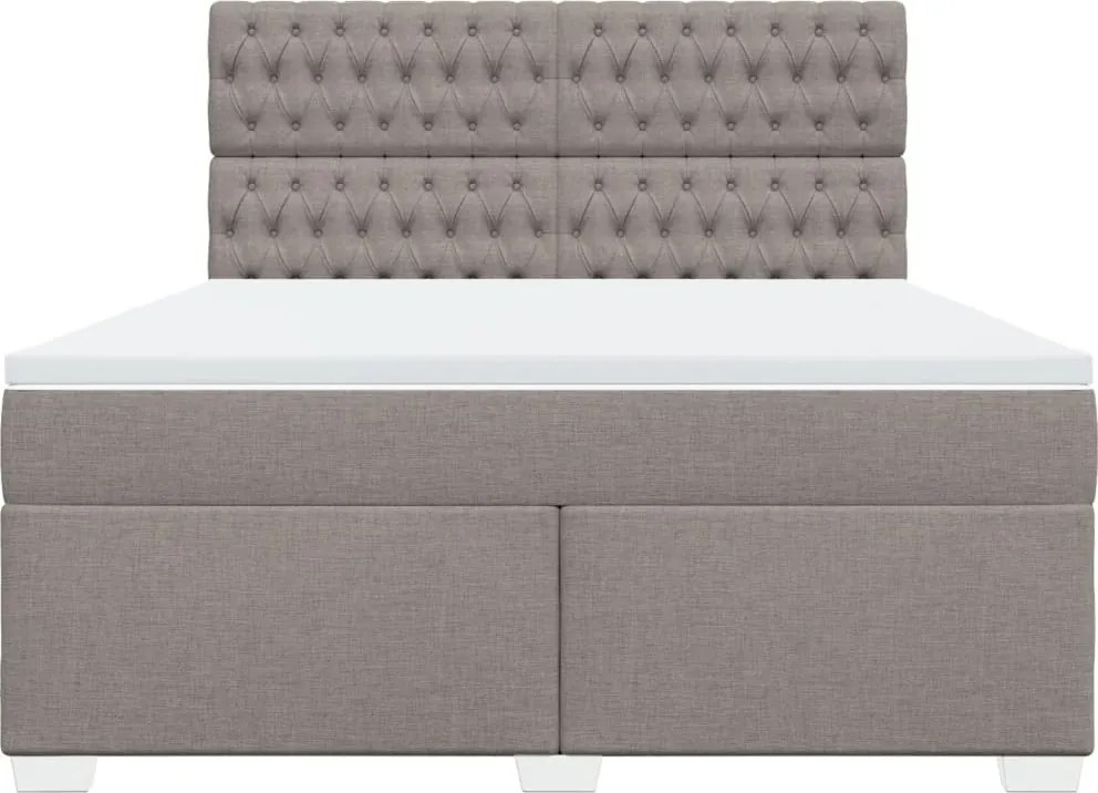 Box spring postel s matrací taupe 180x200 cm textil 3292878