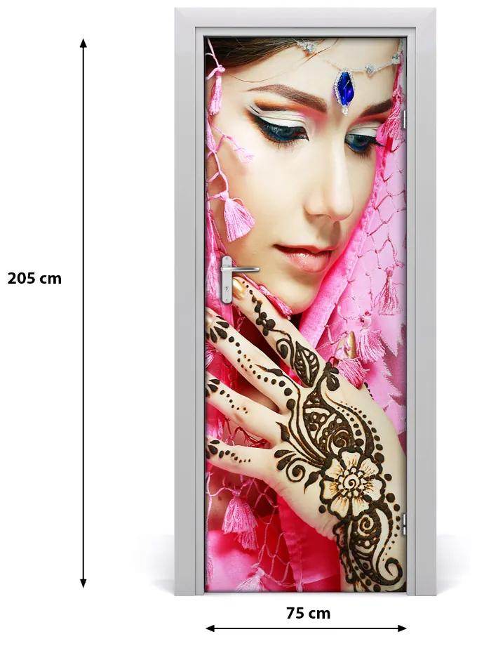 Fototapeta na dveře indická žena 75x205 cm