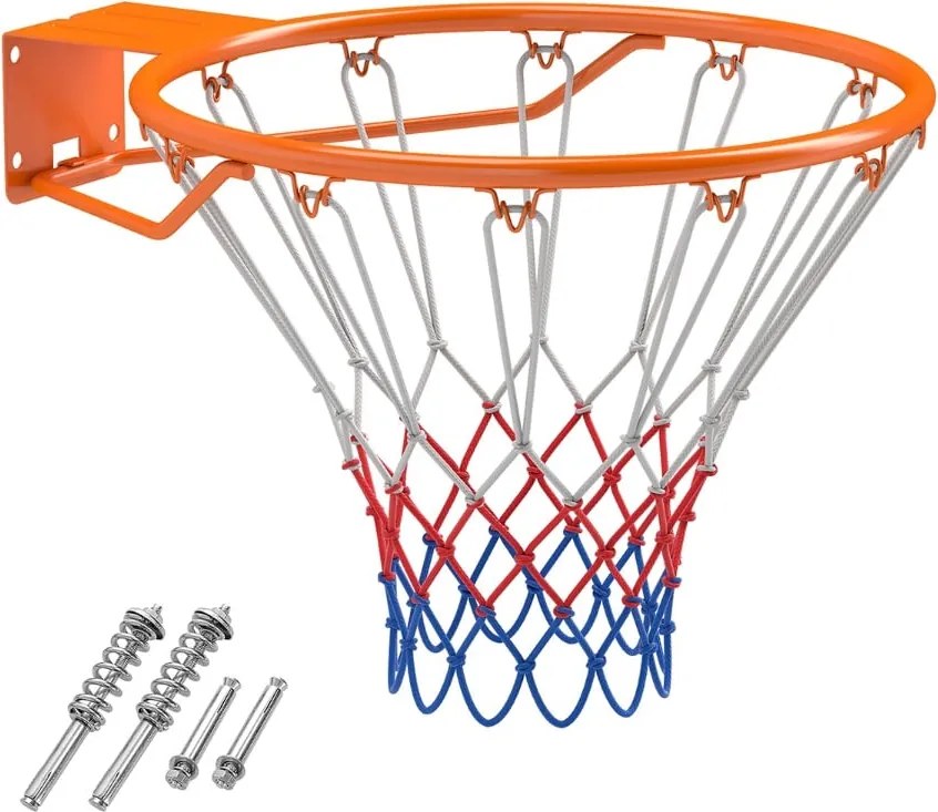 Costway Ø45 cm Sálový basketbalový koš s kroužkem a síťkou Mini basketbalový koš