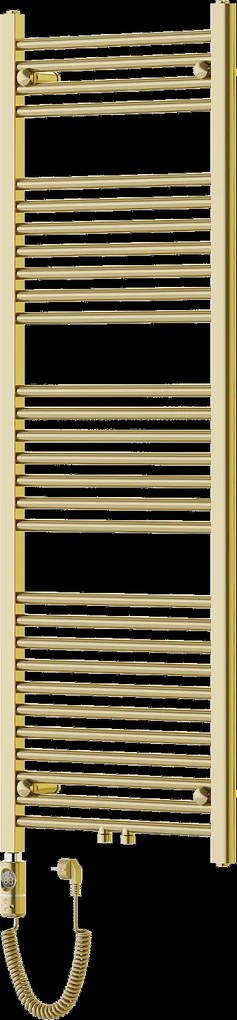 Mexen Mars, elektrické topné těleso 1500 x 500 mm, 600 W, zlatá lesklá, W110-1500-500-2600-50