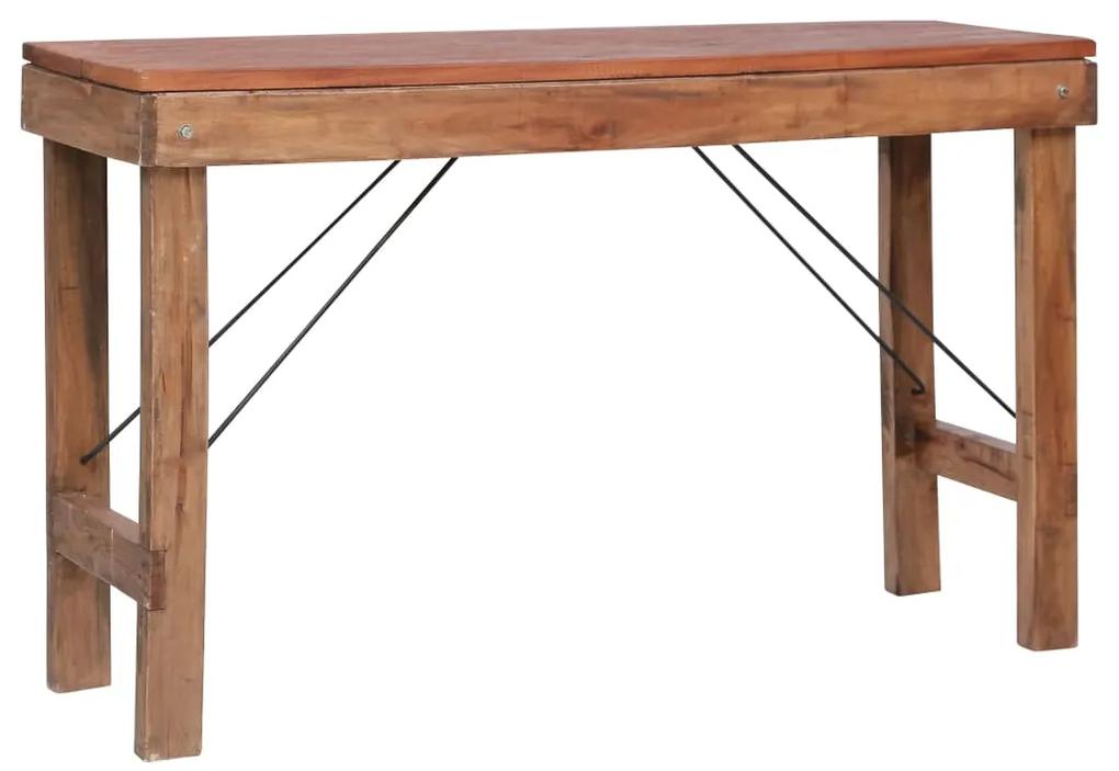 283940 vidaXL Skládací konzolový stolek 130x40x80cm masivní recyklované dřevo