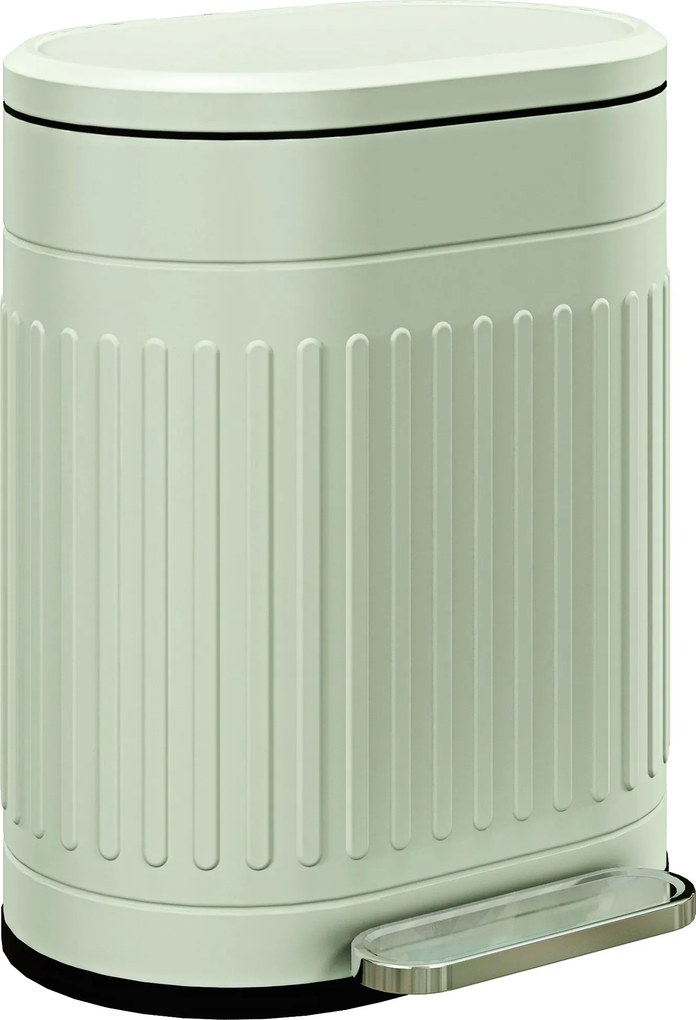 HOMCOM odpadkový koš 20 l s víkem a nožním pedálem – vyjímatelný vnitřní kbelík, tlumené zavírání – zelený, 36,5 x 31,2 x 45 cm